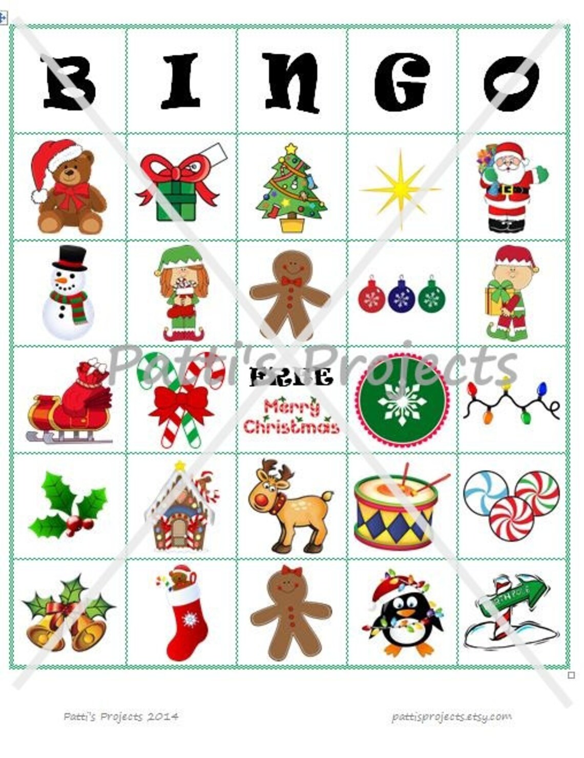 Christmas Bingo Game Digital Download (20 Bingo Cards) - Etsy
