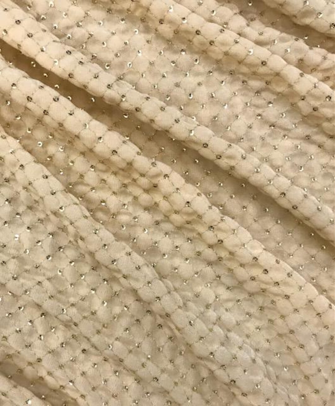 Embroidered Velvet Fabric Peach Gold Embroidery Stretchable Fabric ...
