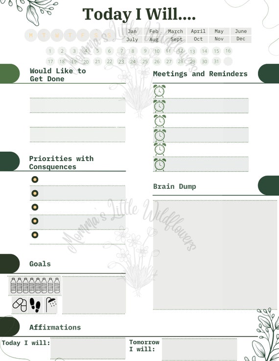 Digital Daily Planner To-do Tracker - Etsy