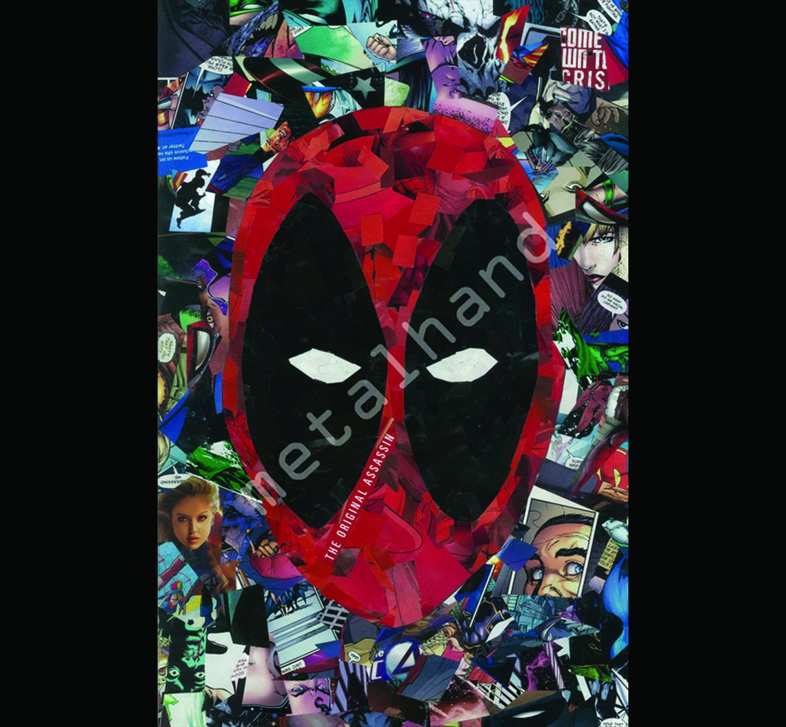 Deadpool 11x17 Comic Book Collage Art Print | Etsy