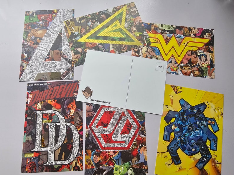 Wonder Woman Comic Book Collage 4x6 Postcard - Etsy