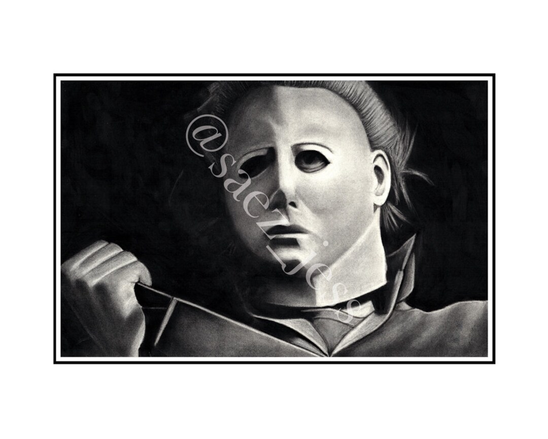 Halloween Michael Myers by Jessica Saez 8 1/2 X 11 Velvet Art Print - Etsy