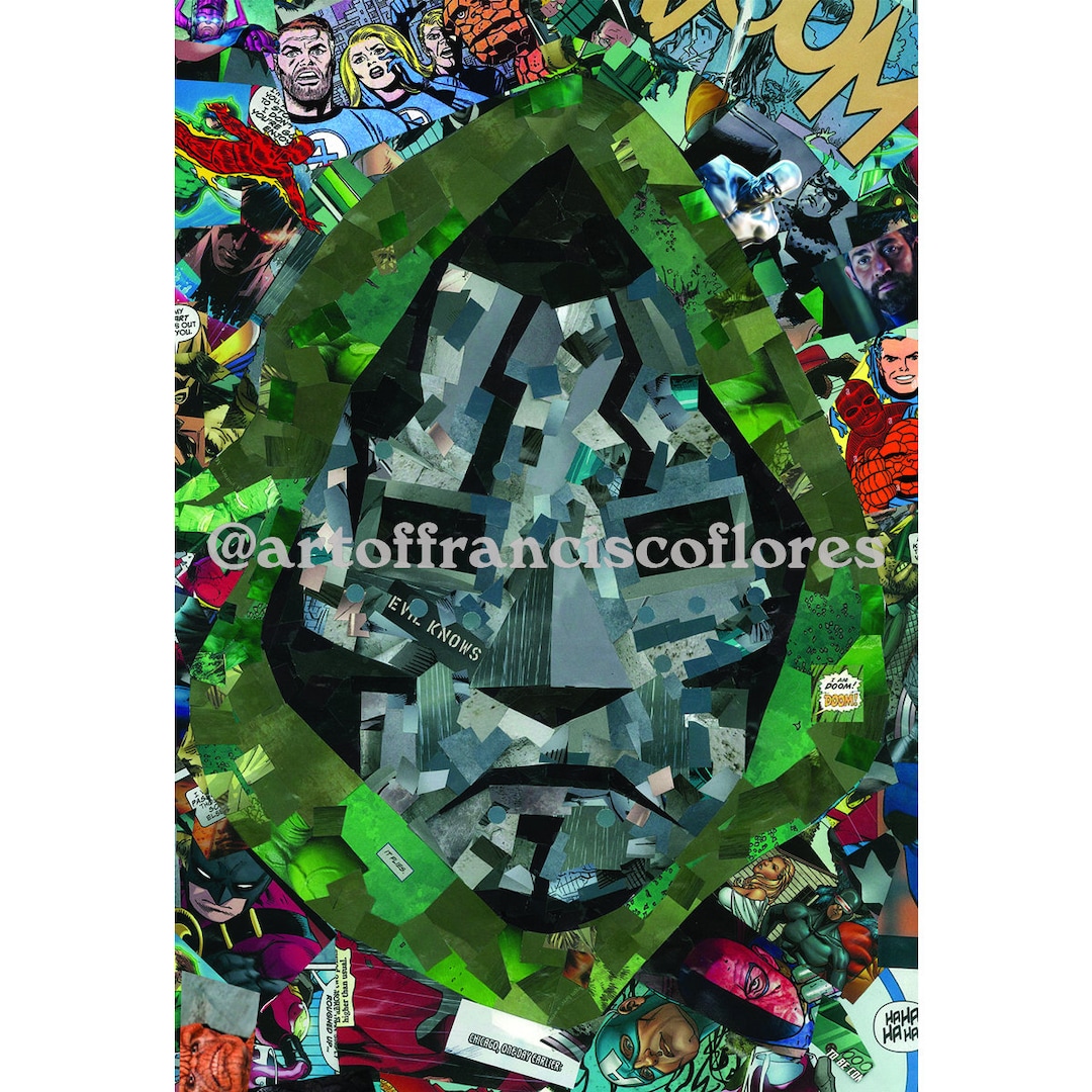 Doctor Doom Comic Book Collage 4x6 Postcard - Etsy