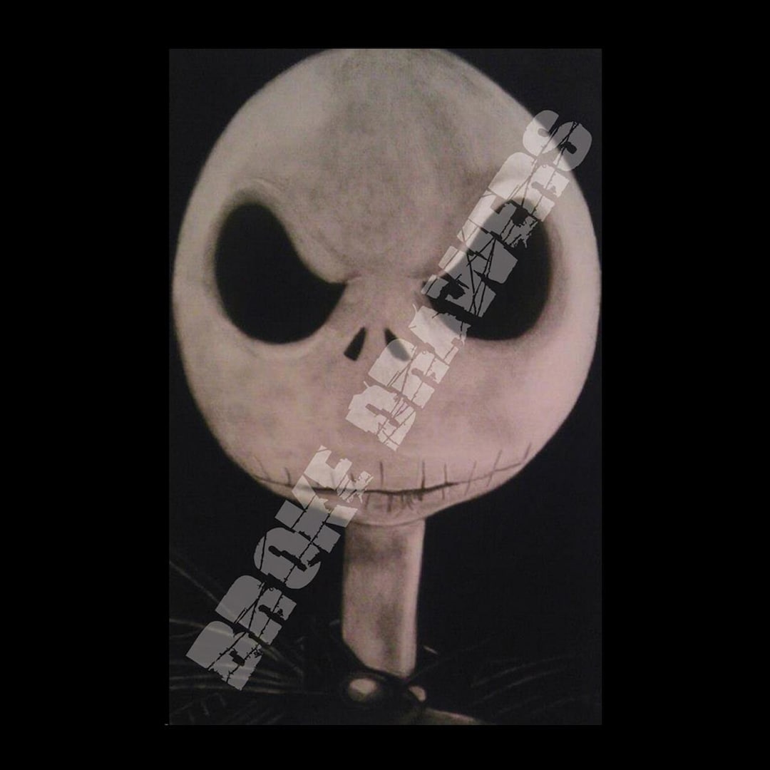 Jack Skellington (mad) Nightmare Before Christmas Charcoal Drawing 11 X ...