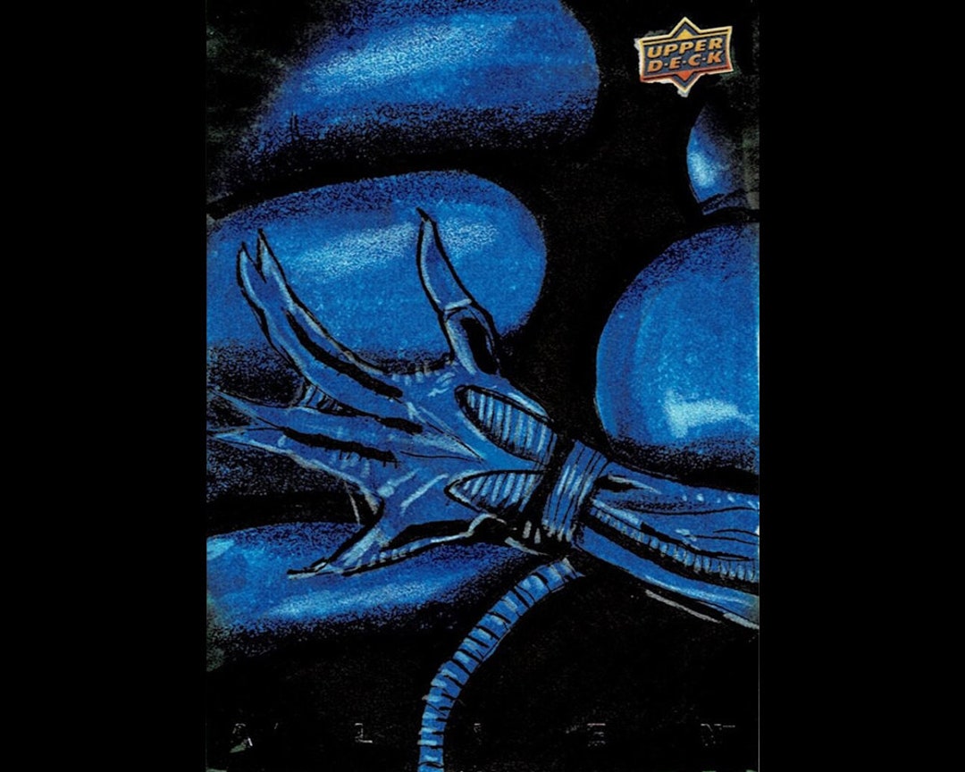 Alien Art Sketch Card by Upper Deck Xenomorph Hand ACEO ATC 2017 - Etsy