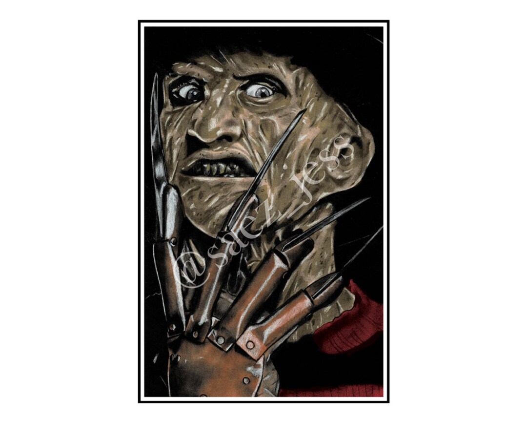 Freddy Krueger (color) by Jessica Saez 8 1/2 X 11 Velvet Art Print - Etsy