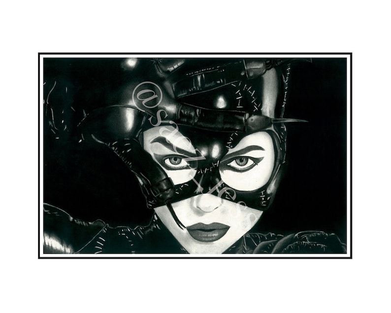 Catwoman by Jessica Saez 8 1/2 X 11 Velvet Art Print - Etsy