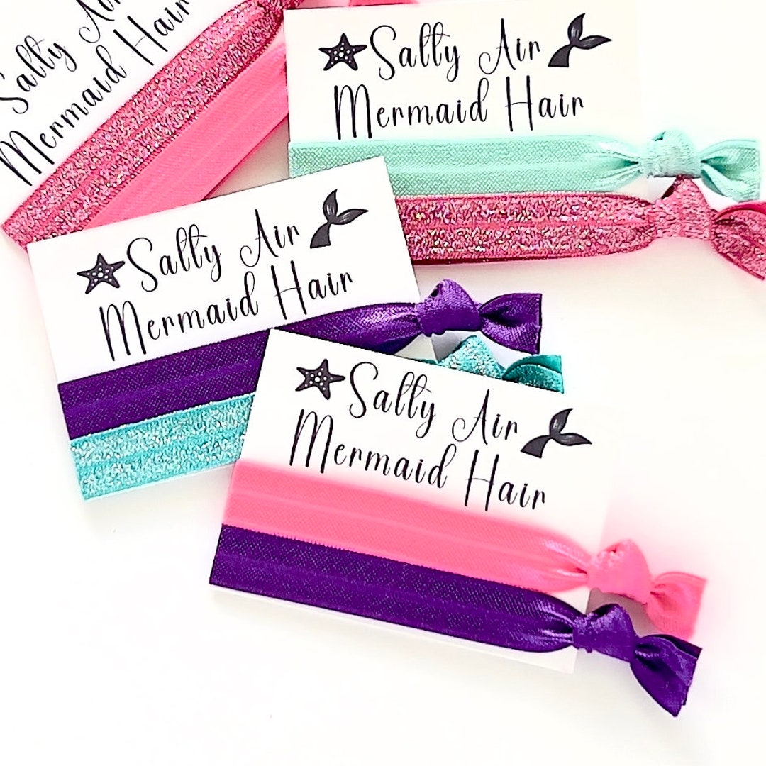 Salty Air Mermaid Hair Birthday Bachelorette Party Hair Ties | Mermaid ...
