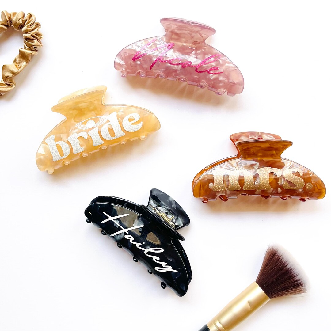 Custom Claw Clip Personalized Bridesmaid Gift Wedding Gift - Etsy