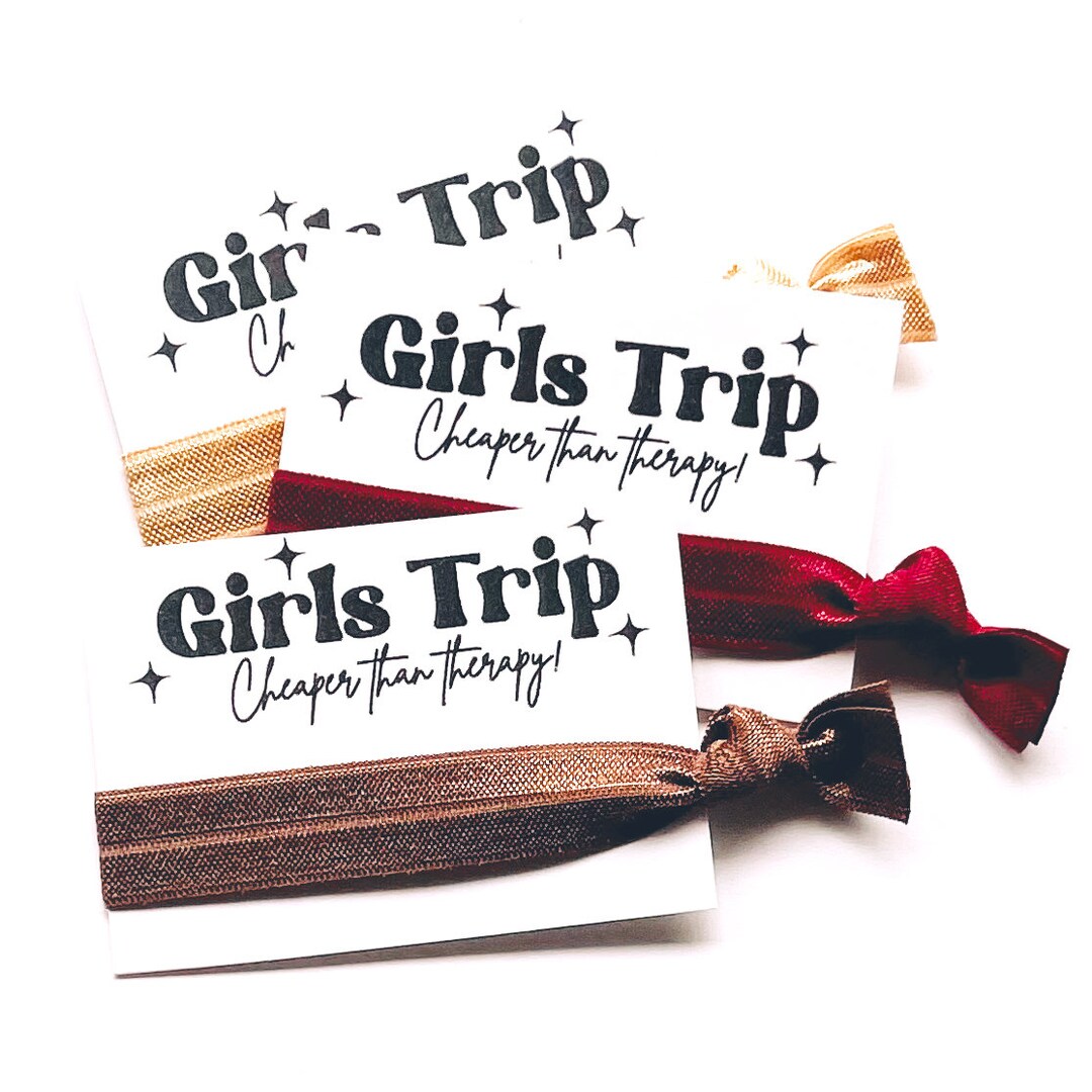 Girls Trip | Cheaper Than Therapy Hair Tie Favor Gift | Girls Weekend ...
