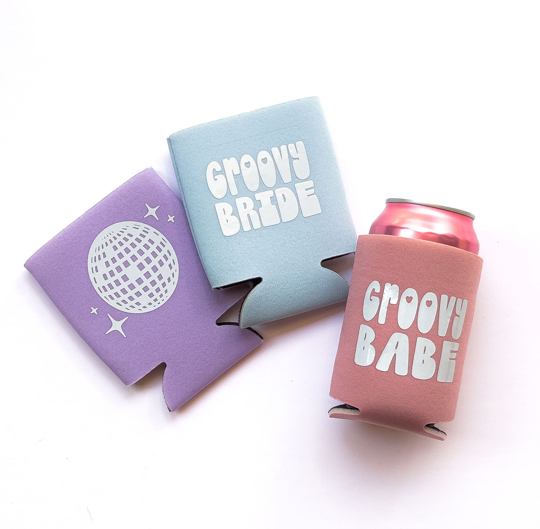 Retro Groovy Drink Can Cooler Cozies 60's 70's - Etsy