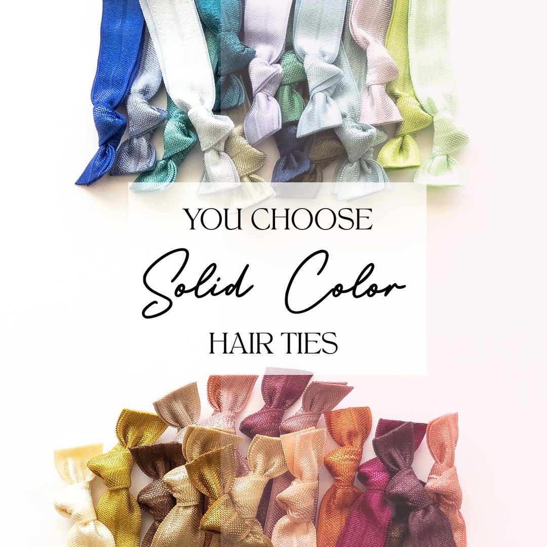 Solid Color Hair Ties | Bulk Assorted You Choose the Colors, Hand Made ...