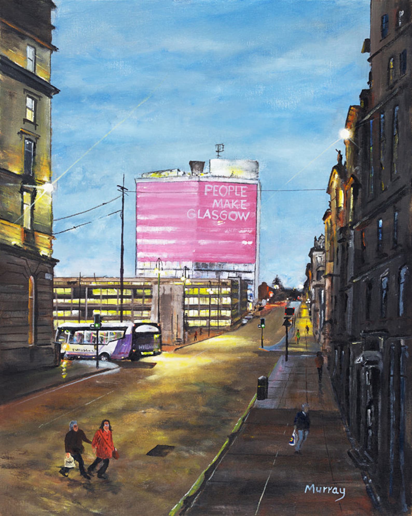 Glasgow Scotland Cityscape Art Print Scottish Painter - Etsy