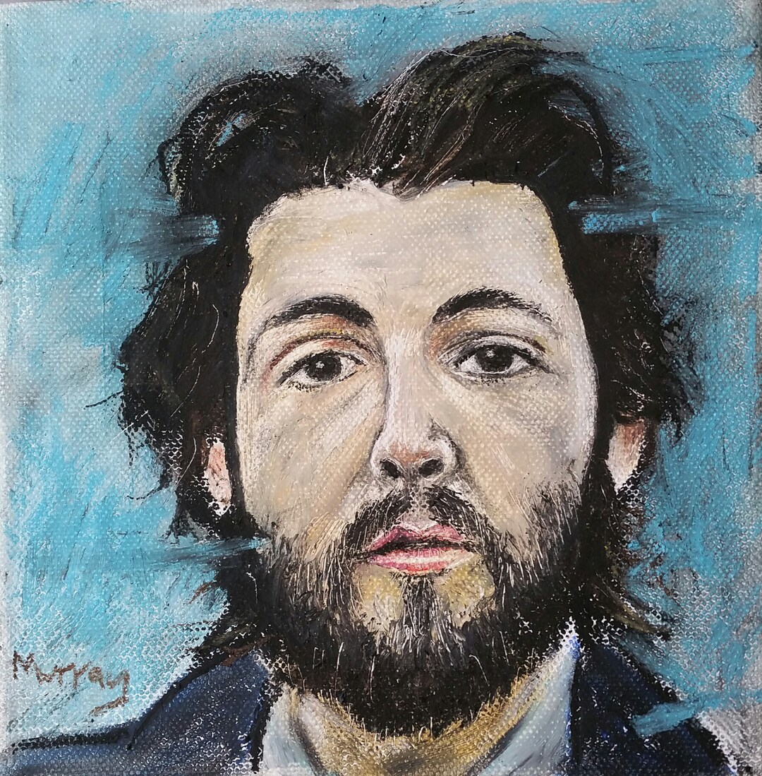 The Beatles Paul Mccartney Original Portrait Painting Scottish Artist ...