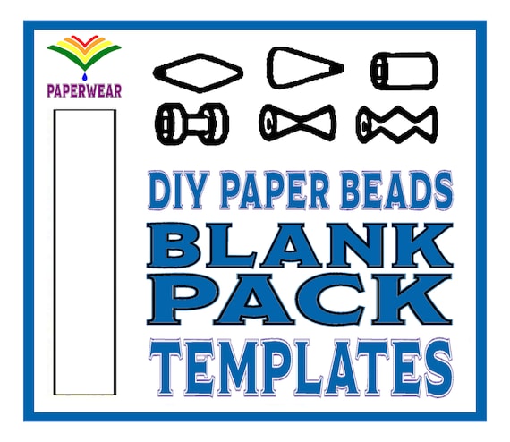 Paper Beads DIY Kit BLANK Templates. Print Colour Roll. - Etsy