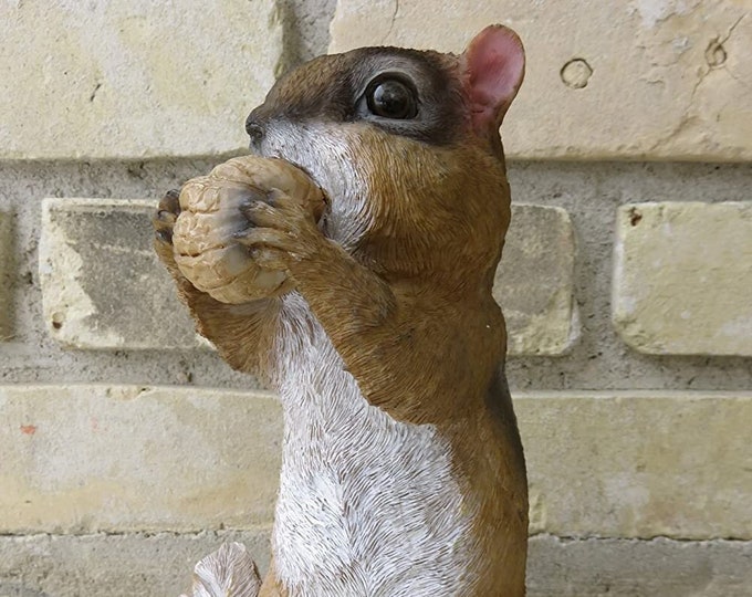Chipmunk Standing With Nut Figurine Garden Statue Resin Yard Ornament ...