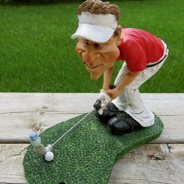 Golfer Figurine - Etsy