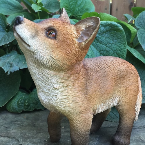 Red Fox Figurine Napping Statue Resin Yard Ornament Lawn Decor - Etsy