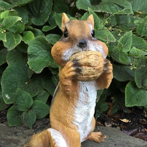 Chipmunk Standing With Nut Figurine Garden Statue Resin Yard - Etsy Canada