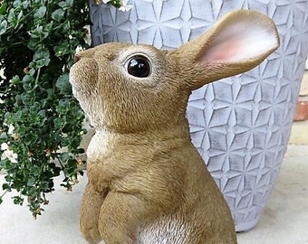 Rabbit Bunny Figurine Garden Statue Resin Countryside Farm | Etsy