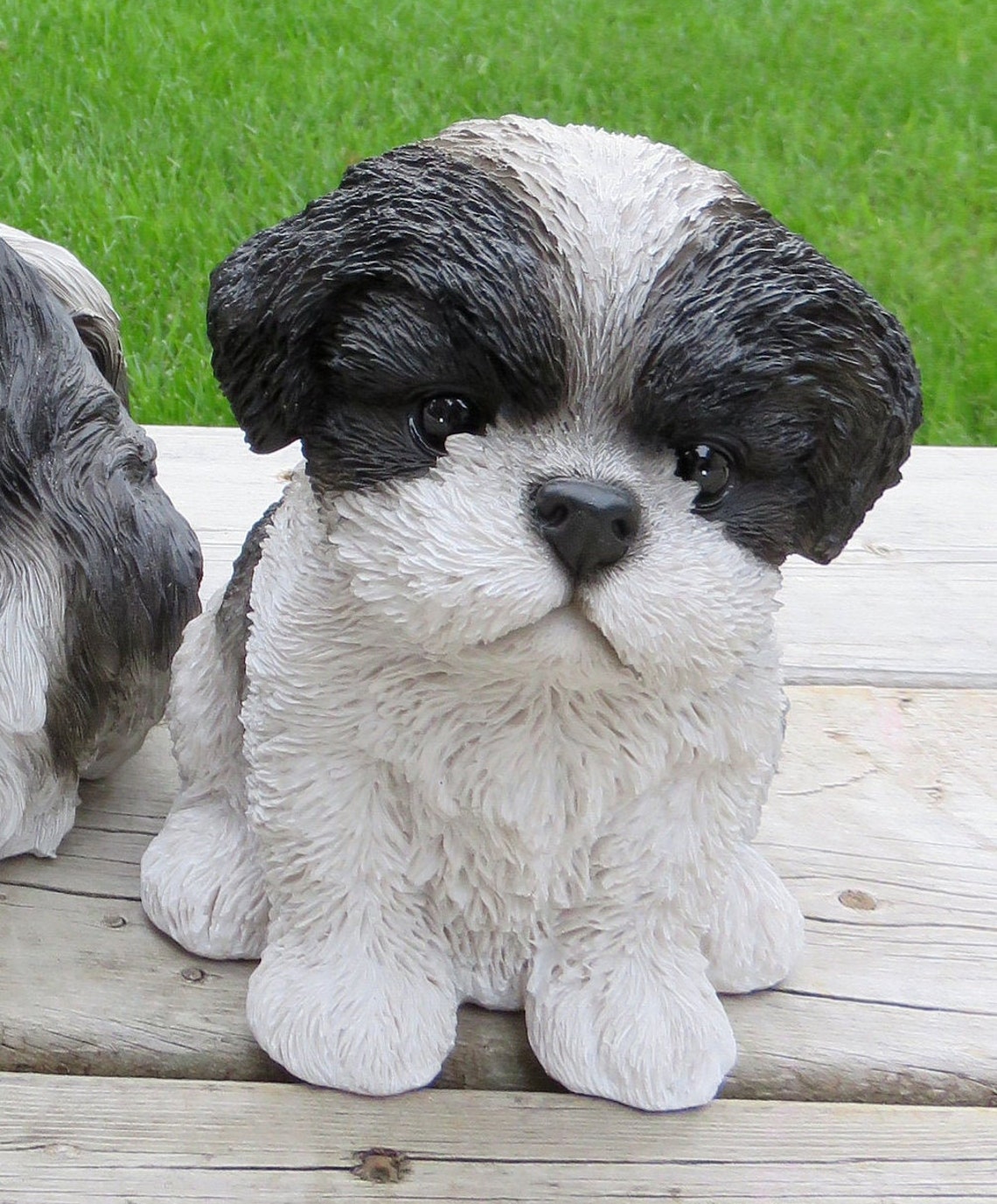 Shih Tzu Dog Sitting Puppy Statue Figurine 7 Inches High - Etsy UK