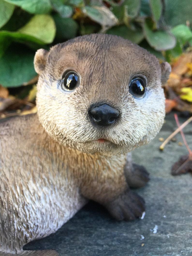 Two River Otter Figurines Indoor Outdoor Figurine/ River Rat/ - Etsy