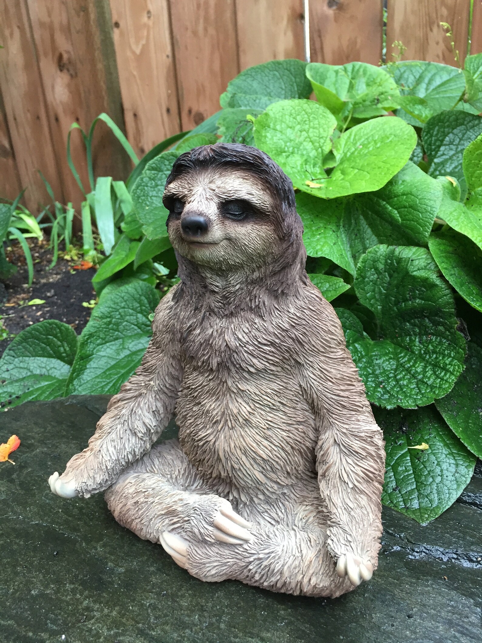 Sloth Doing Yoga in Lotus Pose / Statue Lawn Fountain Figurine - Etsy