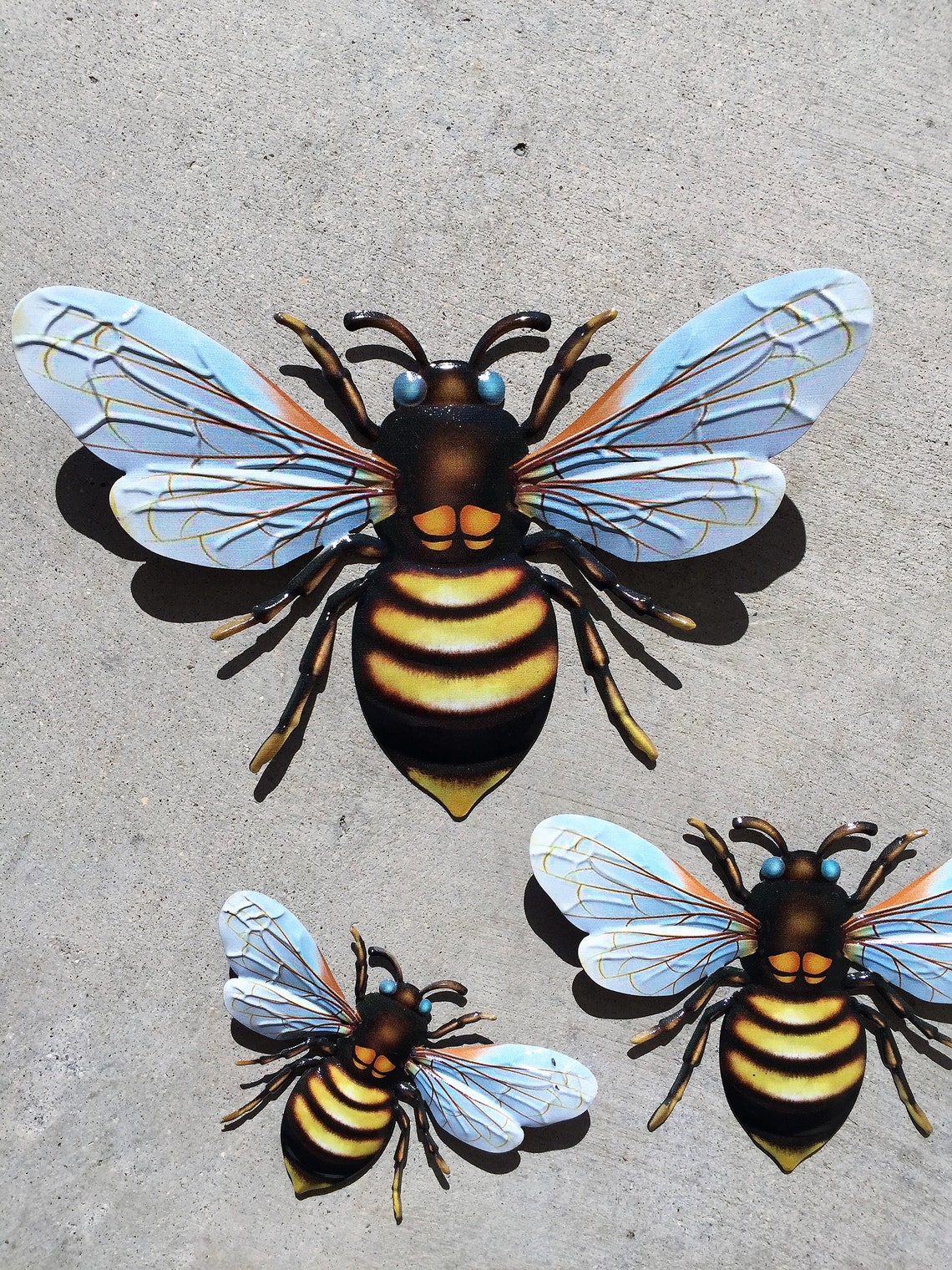 Metal Honey Bee Set of 3 Wall Plaques Signs Home Garden Decor - Etsy