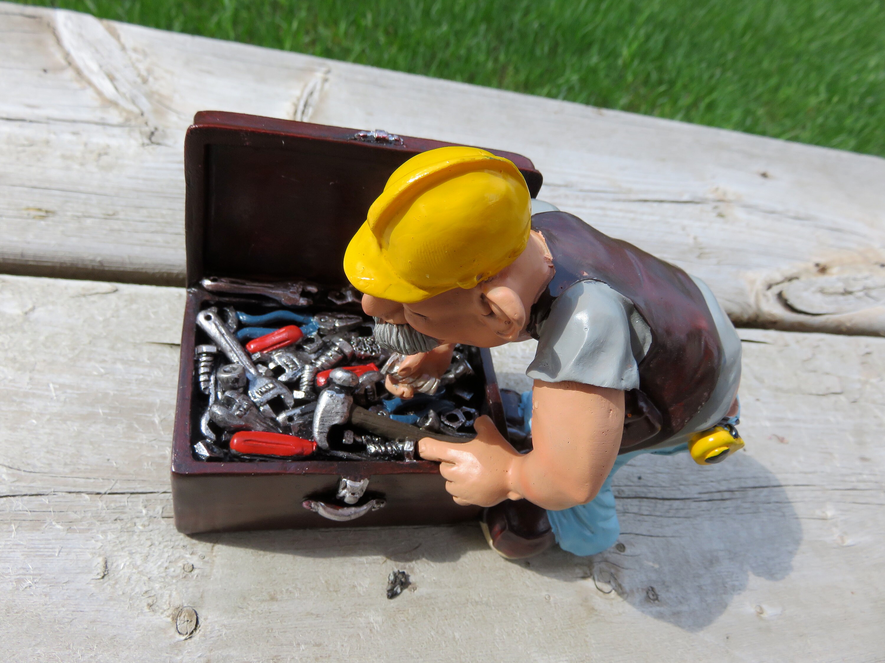 Handyman Figurine With Toolbox Shows Butt Remodels House | Etsy