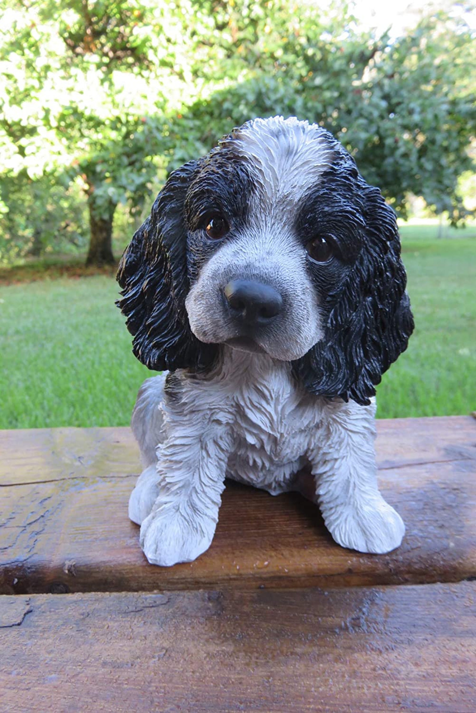 Cocker Spaniel Dog Puppy Statue Figurine 6 inches High Black | Etsy