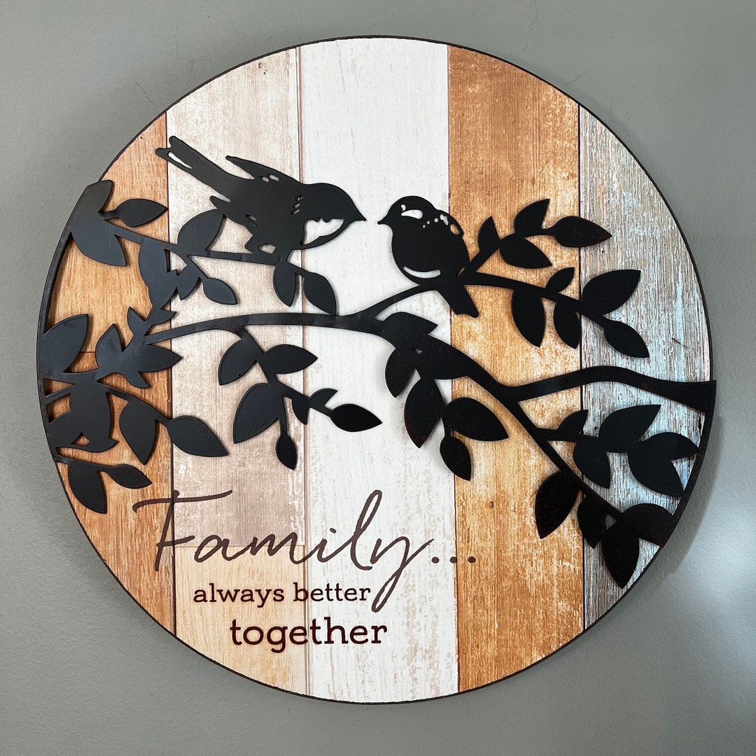 Family Tree Metal Round Wall Plaque Sign Home Decor Wall - Etsy