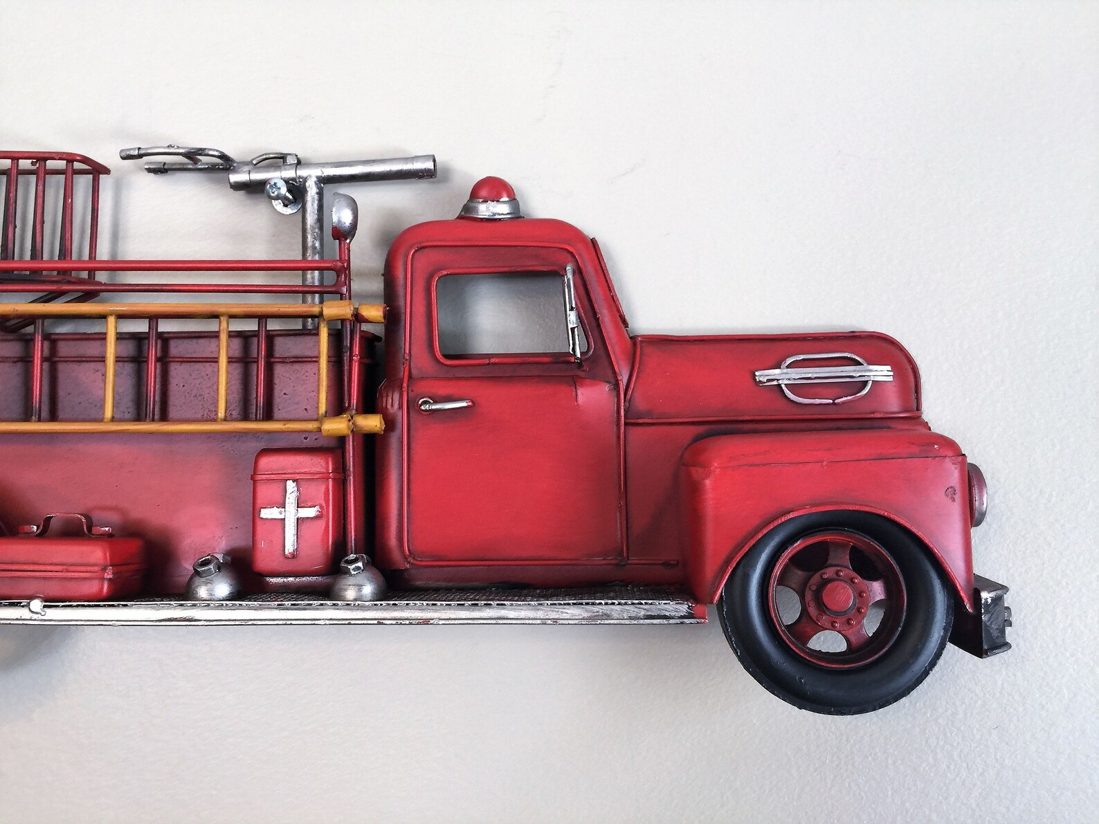Red Metal Firetruck Metal Wall Sign Fire Engine Fireman - Etsy