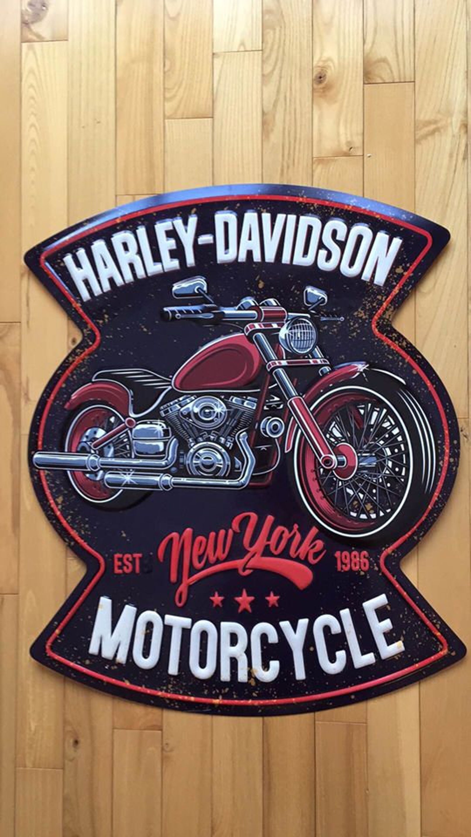 Harley Davidson Metal Wall Plaque Sign Home Man Cave Decor Etsy
