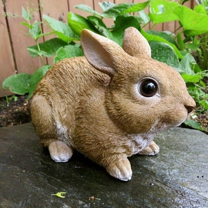 Rabbit Bunny Figurine Garden Statue Resin Countryside Farm Yard ...