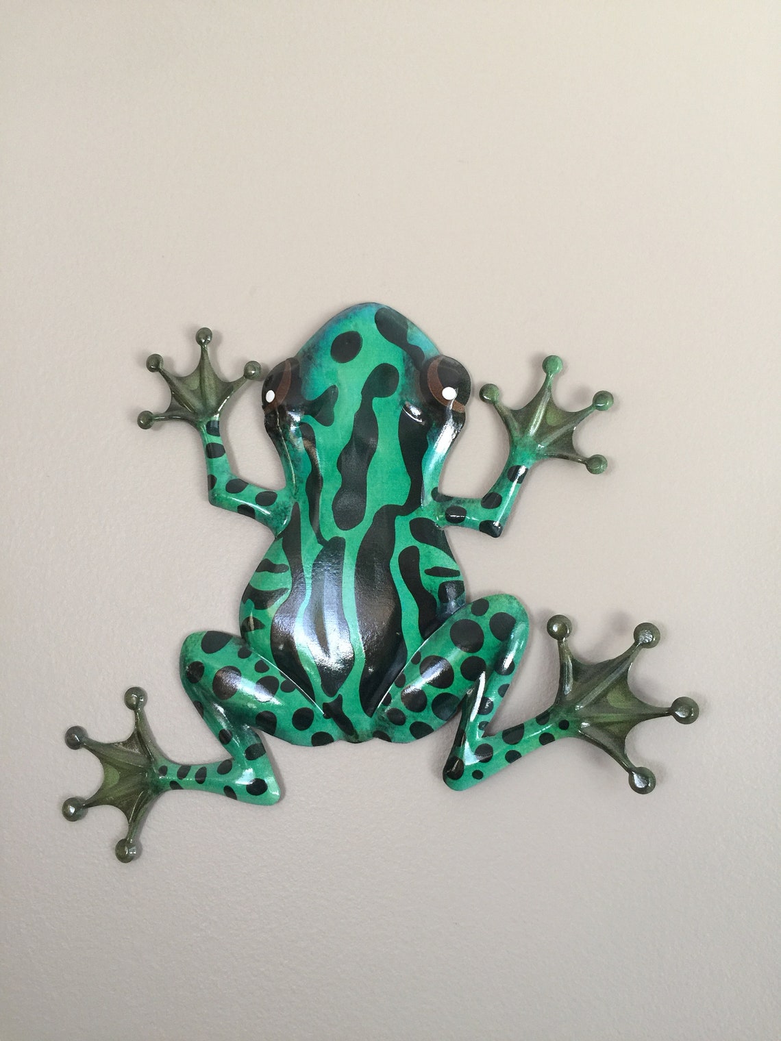 Metal Frogs for Garden Decoration Wall Fence Art / Yard Patio - Etsy