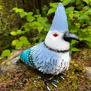 Blue Jay Metal Bird Figurine Garden Statue Yard Ornament Lawn - Etsy