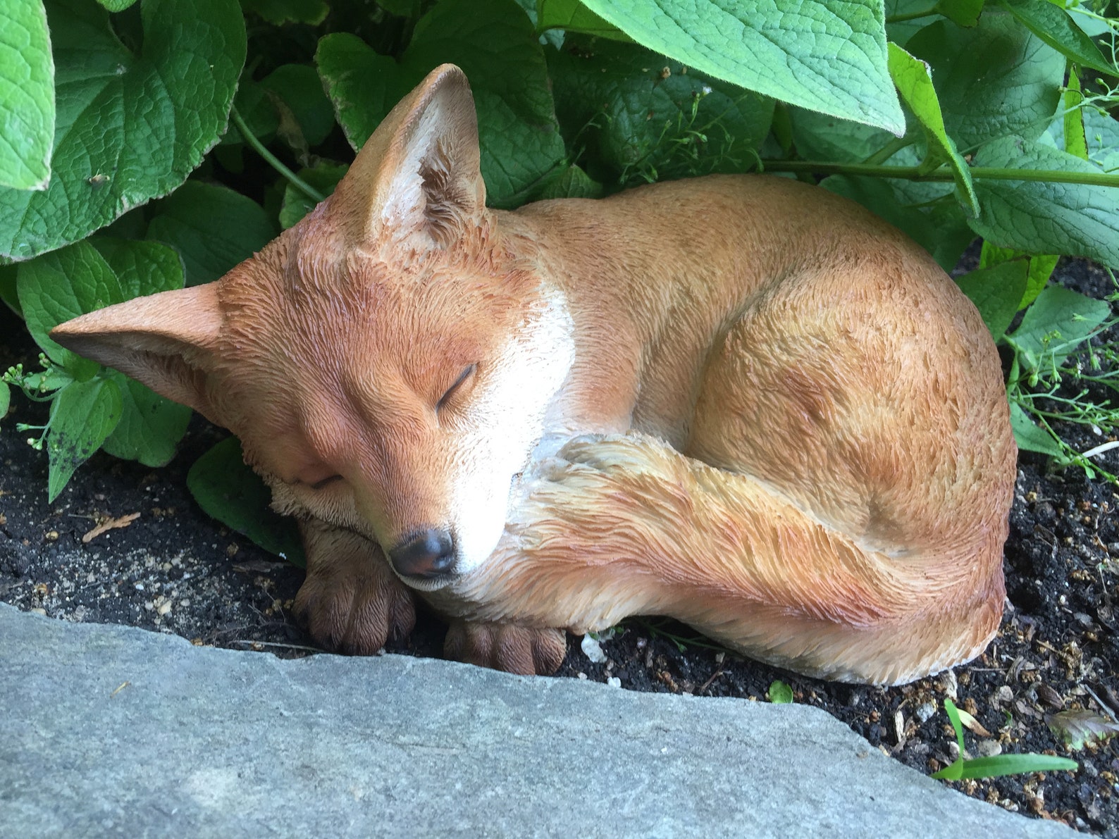 Red Fox Figurine Napping Statue Resin Yard Ornament Lawn Decor - Etsy