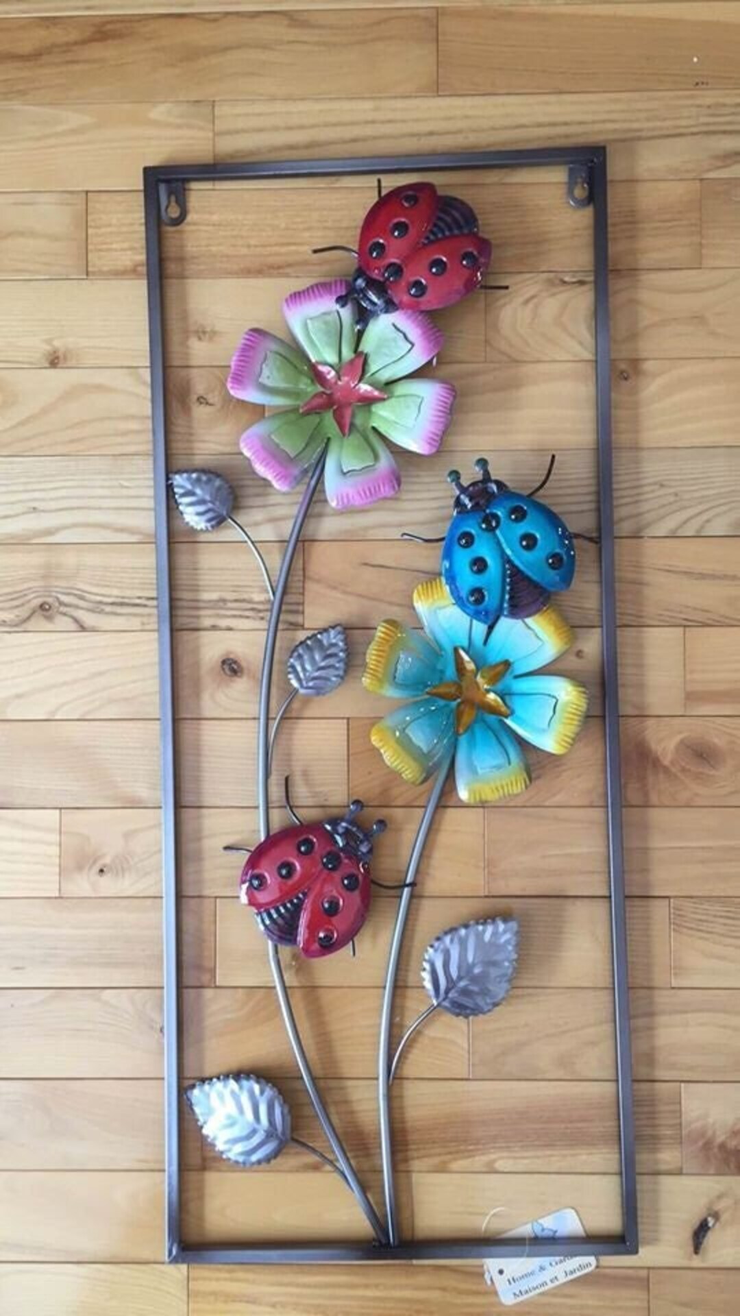 Metal Ladybugs in Flowers Colorful Metal Wall Plaque Sign/wall Hanging ...
