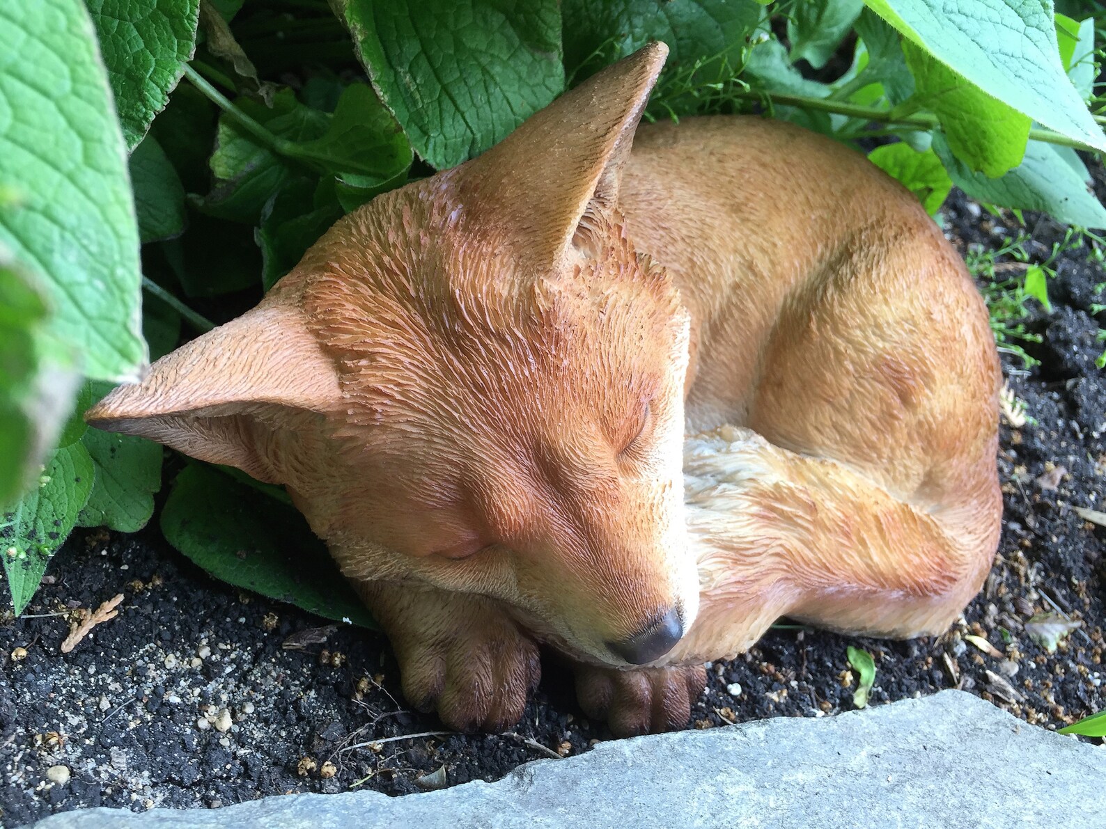 Red Fox Figurine Napping Statue Resin Yard Ornament Lawn Decor - Etsy