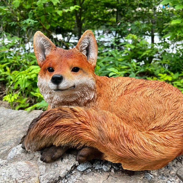 Outdoor Fox Lawn Ornament - Etsy