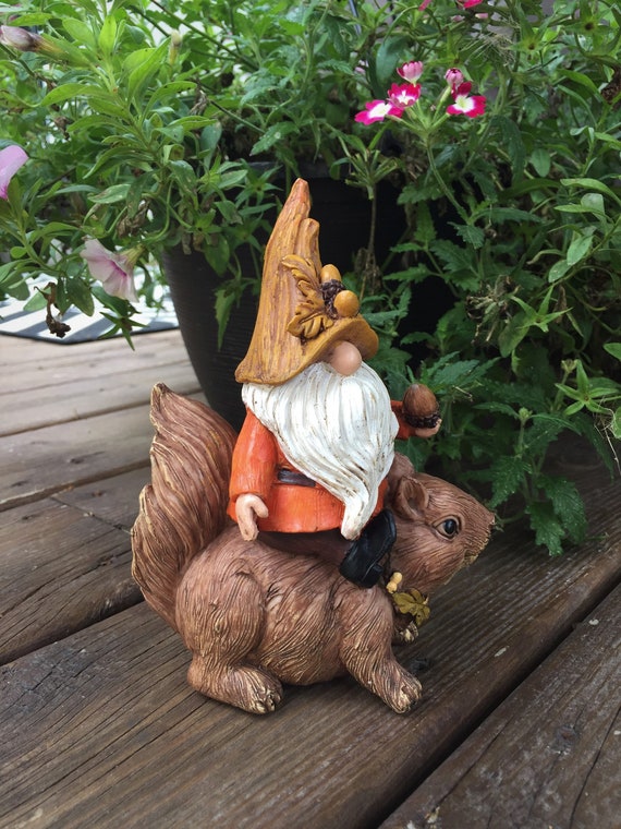 Gnome Riding Squirrel