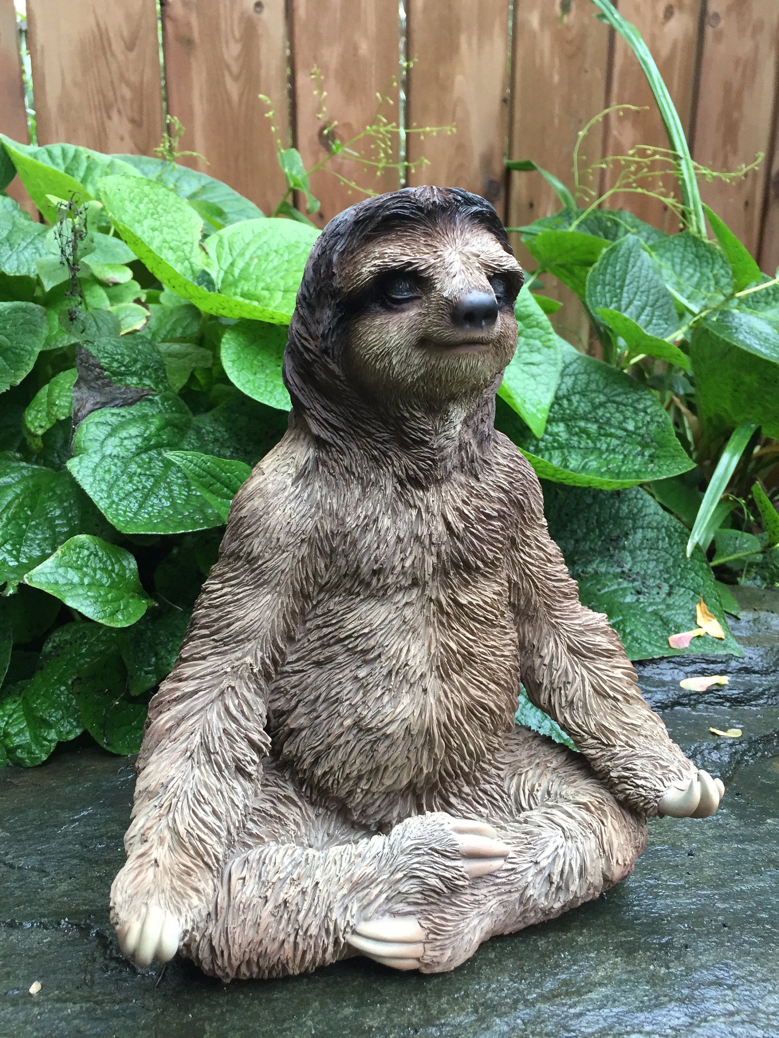 Sloth Doing Yoga in Lotus Pose / Statue Lawn Fountain Figurine - Etsy