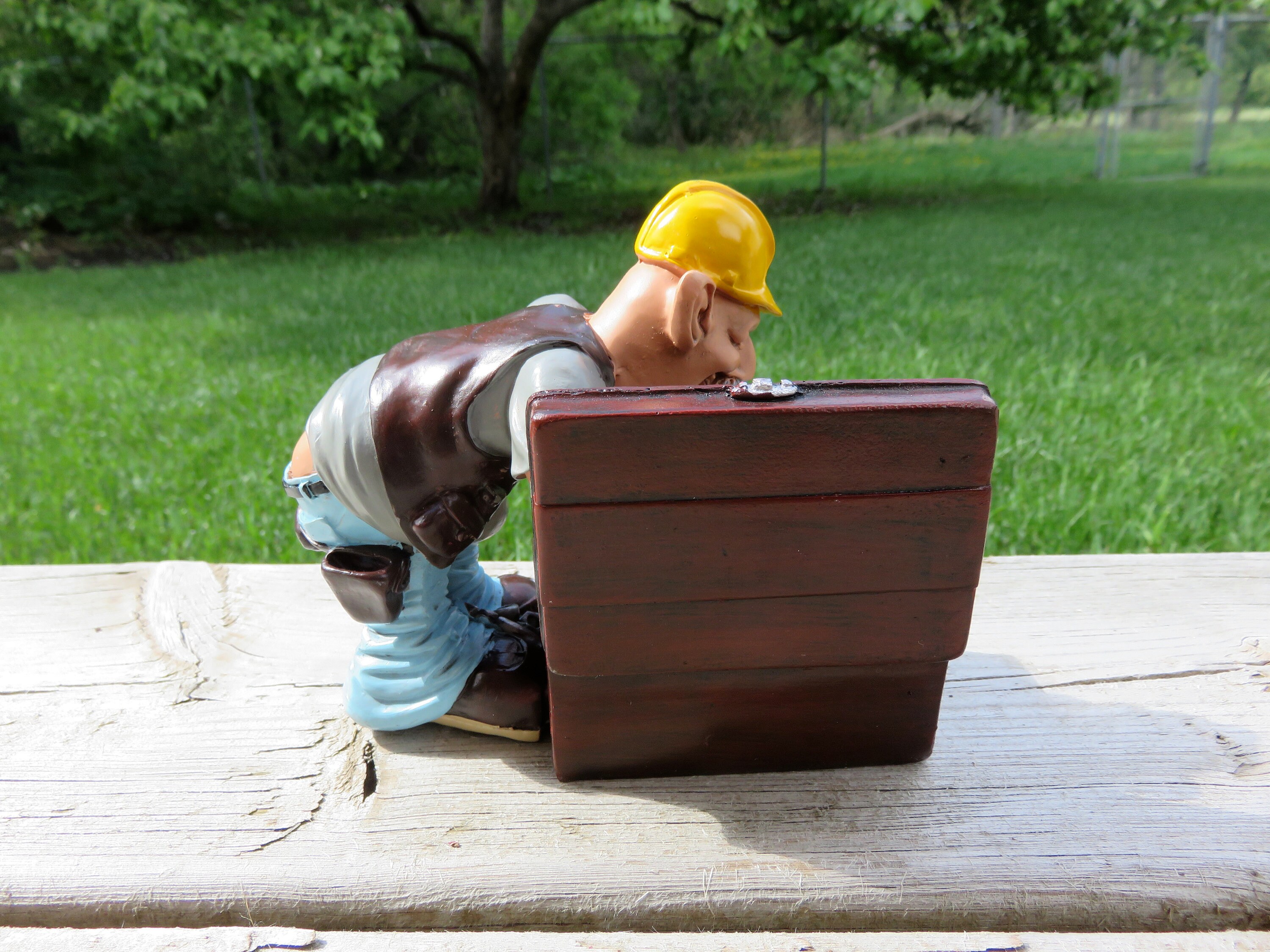 Handyman Figurine With Toolbox Shows Butt Remodels House | Etsy
