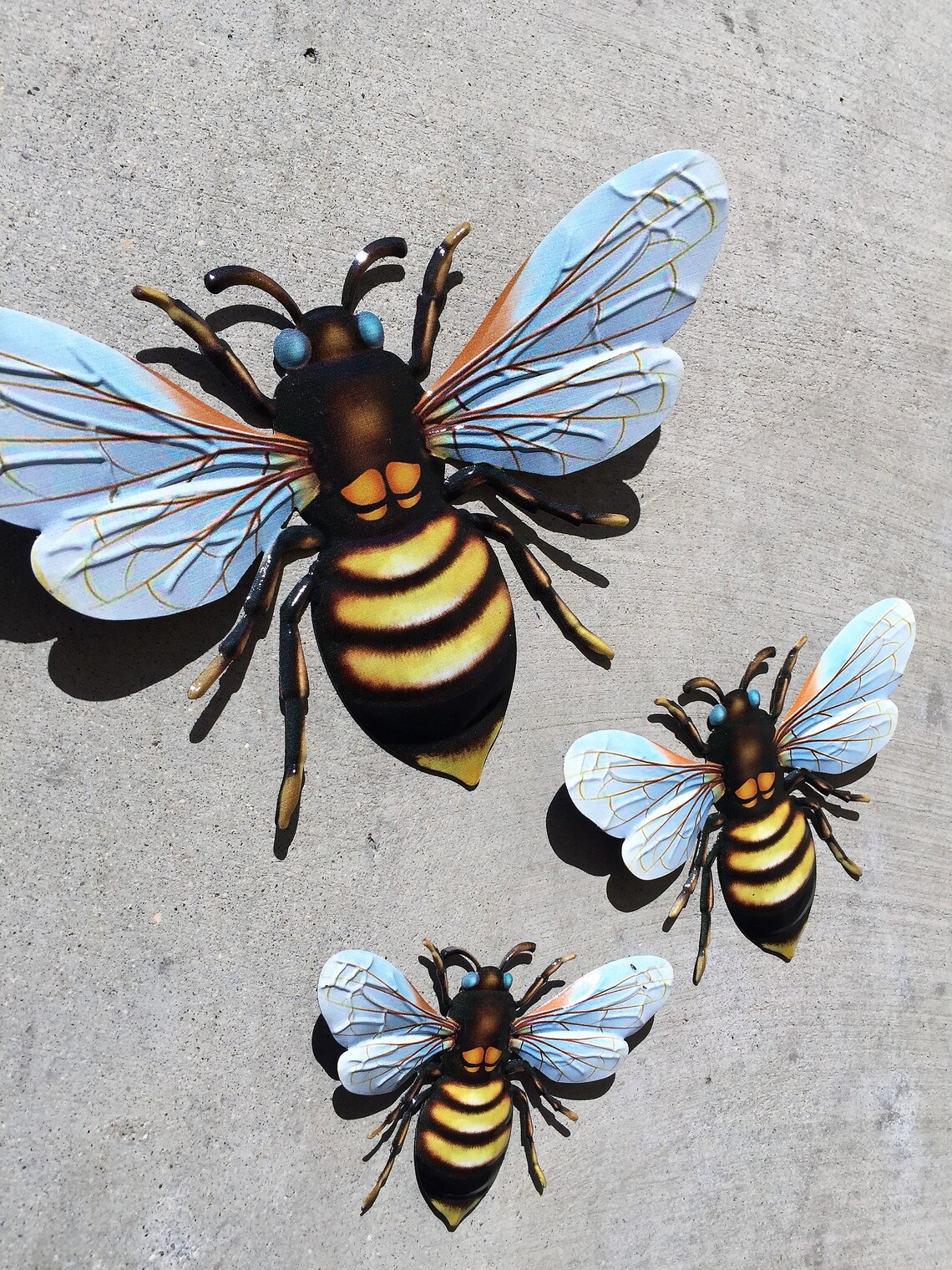 Metal Honey Bee Set of 3 Wall Plaques Signs Home Garden Decor - Etsy