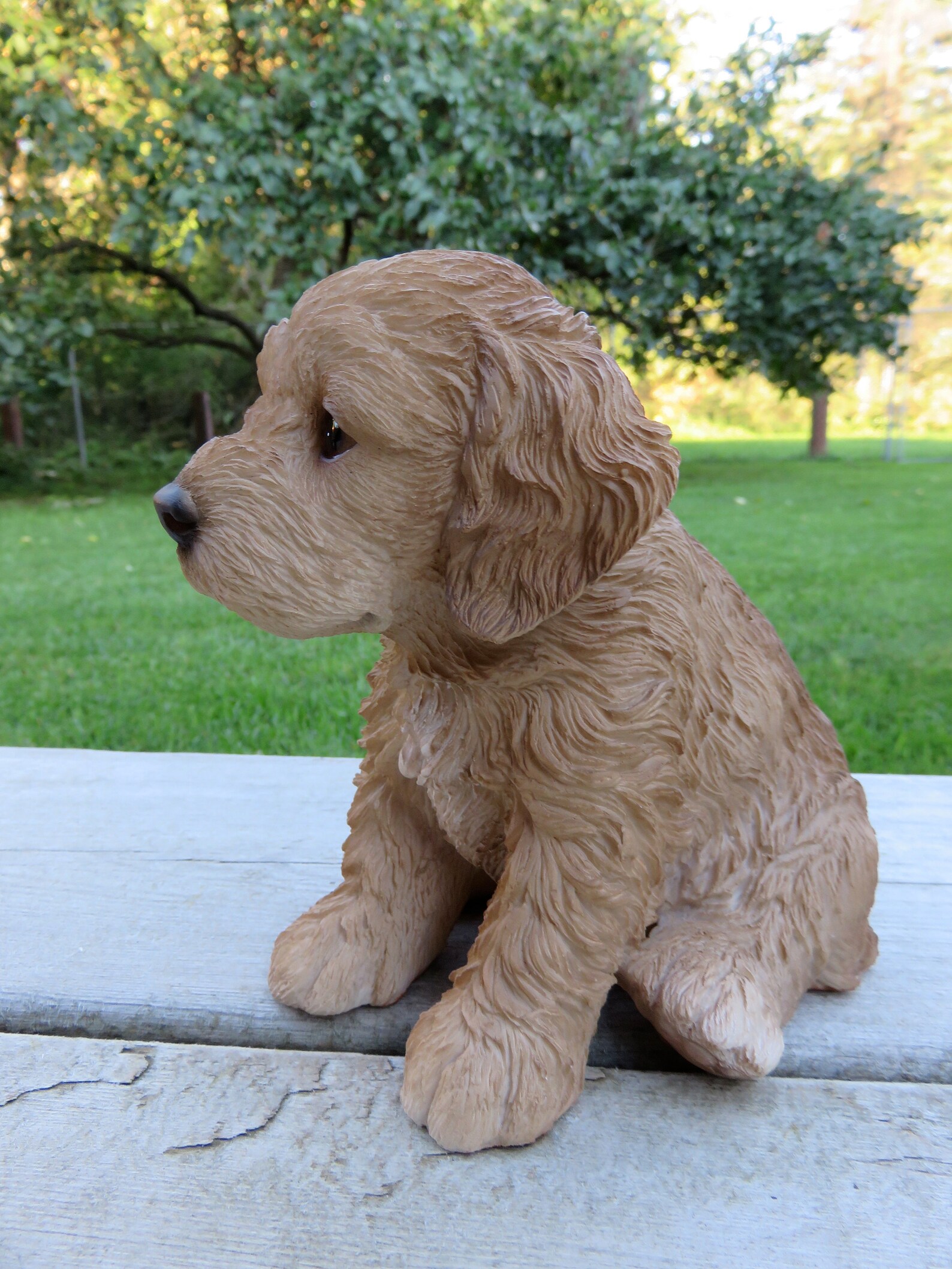 Cockapoo Puppy Dog Sitting Figurine 6.25 In. H Golden Doodle - Etsy UK