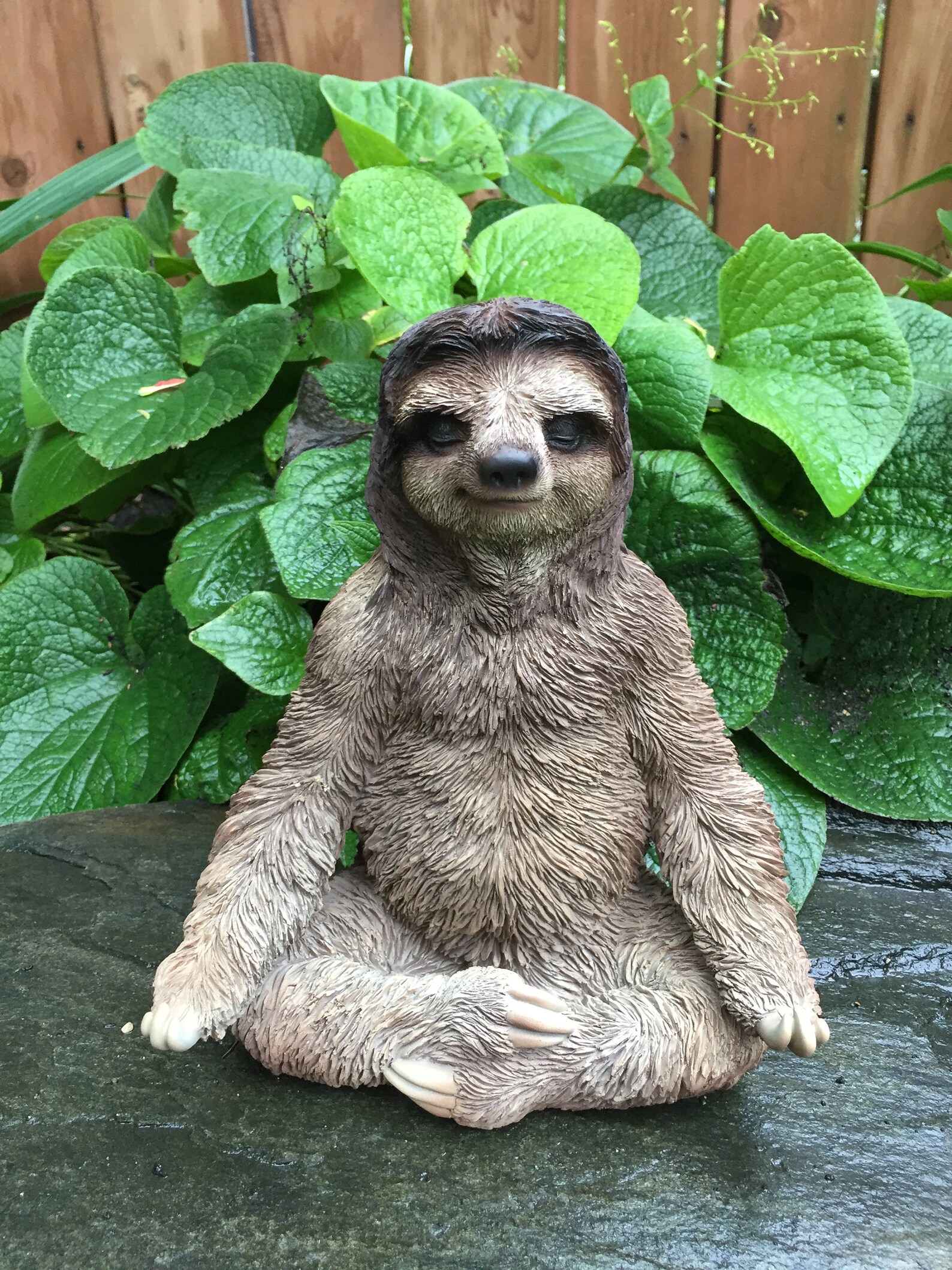 Sloth Doing Yoga in Lotus Pose / Statue Lawn Fountain Figurine - Etsy