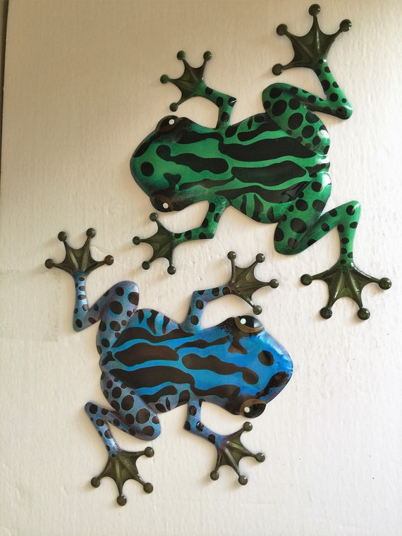 Metal Frogs for Garden Decoration Wall Fence Art / Yard Patio - Etsy