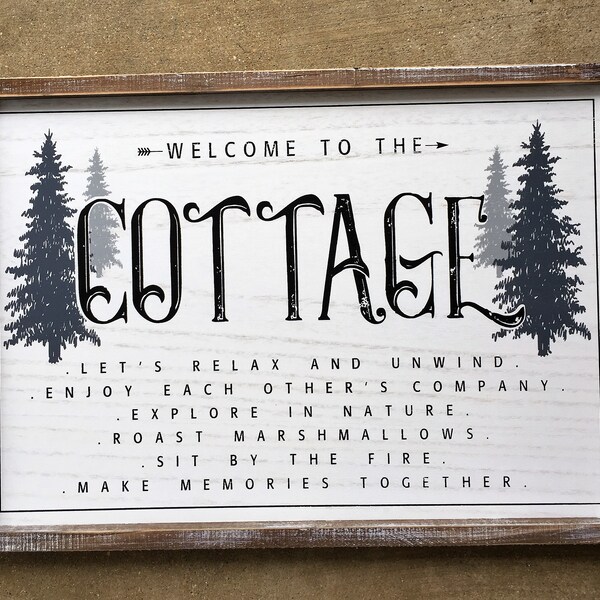 Cottage Wood Sign - Etsy