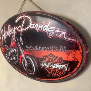 Harley Davidson Metal Wall Sign/ Home Man Cave Decor Wall - Etsy
