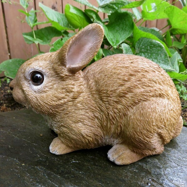 Rabbit Garden Statue - Etsy